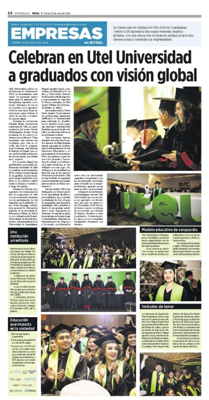 Periódico El Mural | Graduación Guadalajara Utel 2024. - BLOG | Utel